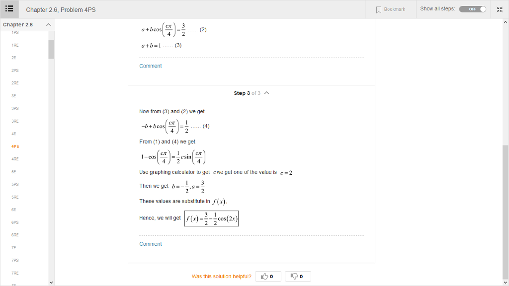 Solved Problem: Find a function of the form f(x) = a + b | Chegg.com