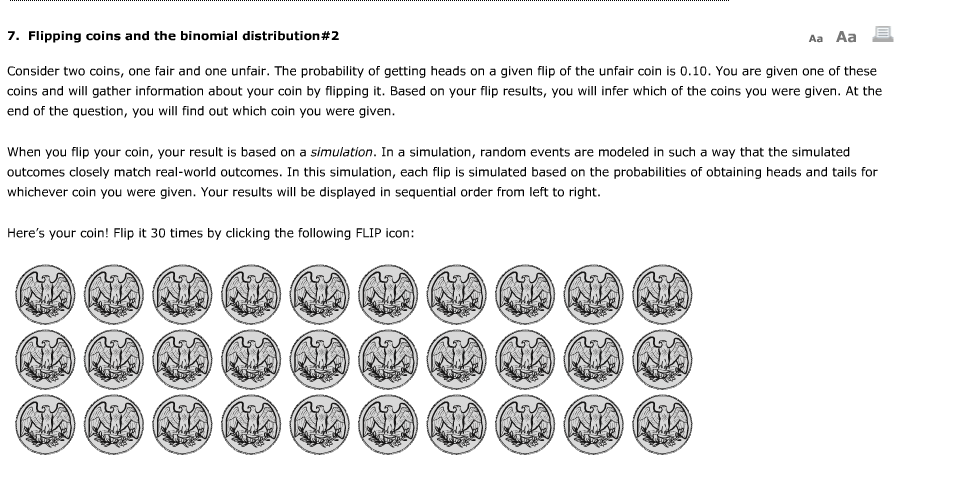 Flipping coins and the binomial distribution#2 | Chegg.com