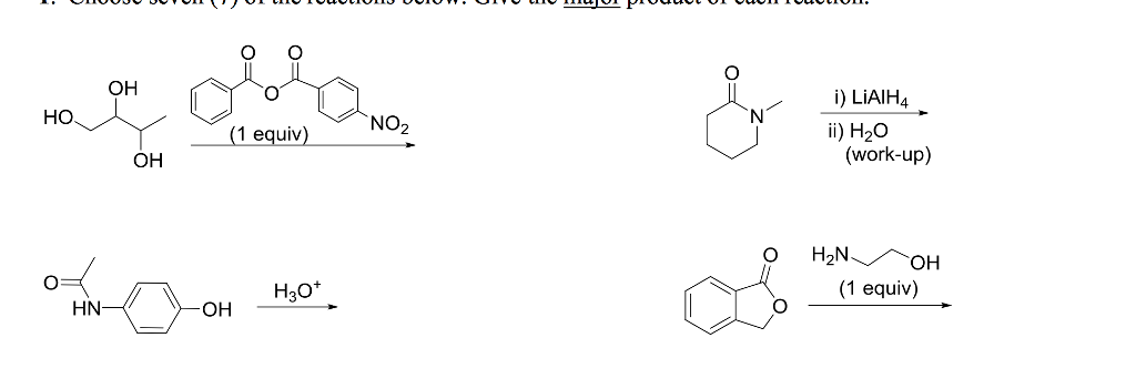 Solved OH HO OH HN O O (1 equiv) H30 OH NO LiAlH ii) H20 | Chegg.com