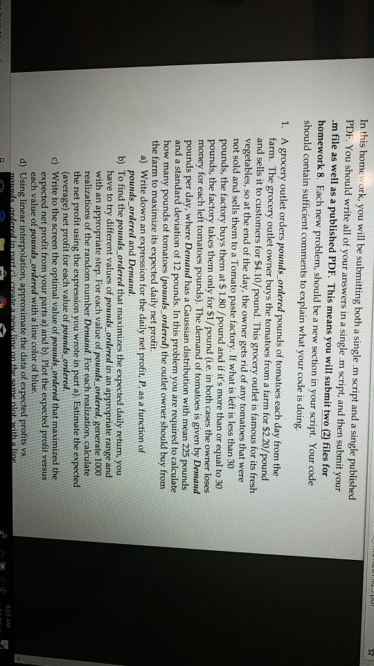 Solved In This Homework You Will Be Submitting Both A 