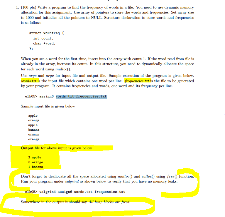 Solved Pleasee help with C, not C++! I have asked for | Chegg.com