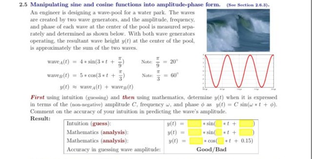 Solved 2.3 Amplitude-phase examples. (See Section 2.6.3) Use | Chegg.com