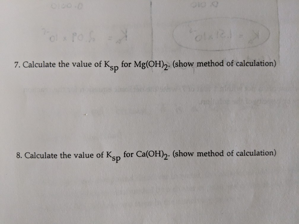 Solved the pH of Mg(OH)_2 is 9.92 the pH of Ca(OH)_2 is | Chegg.com