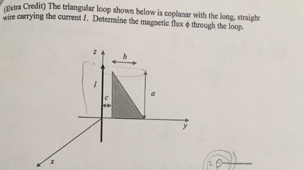 Solved The triangular loop shown below is coplanar with the | Chegg.com