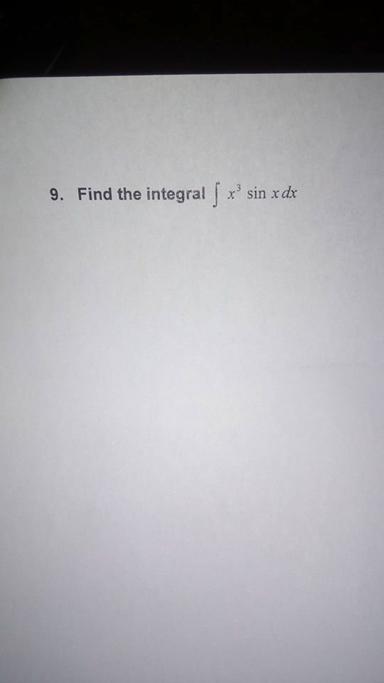 Solved Find the integral integral x^3 sin x dx | Chegg.com