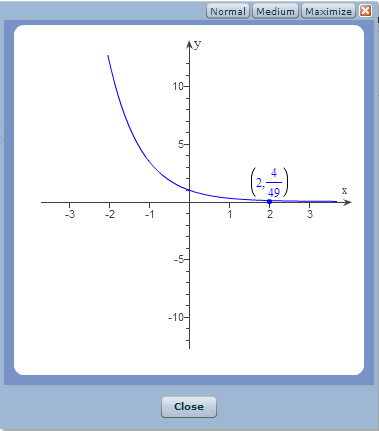 Solved Determine the correct exponential function in the | Chegg.com