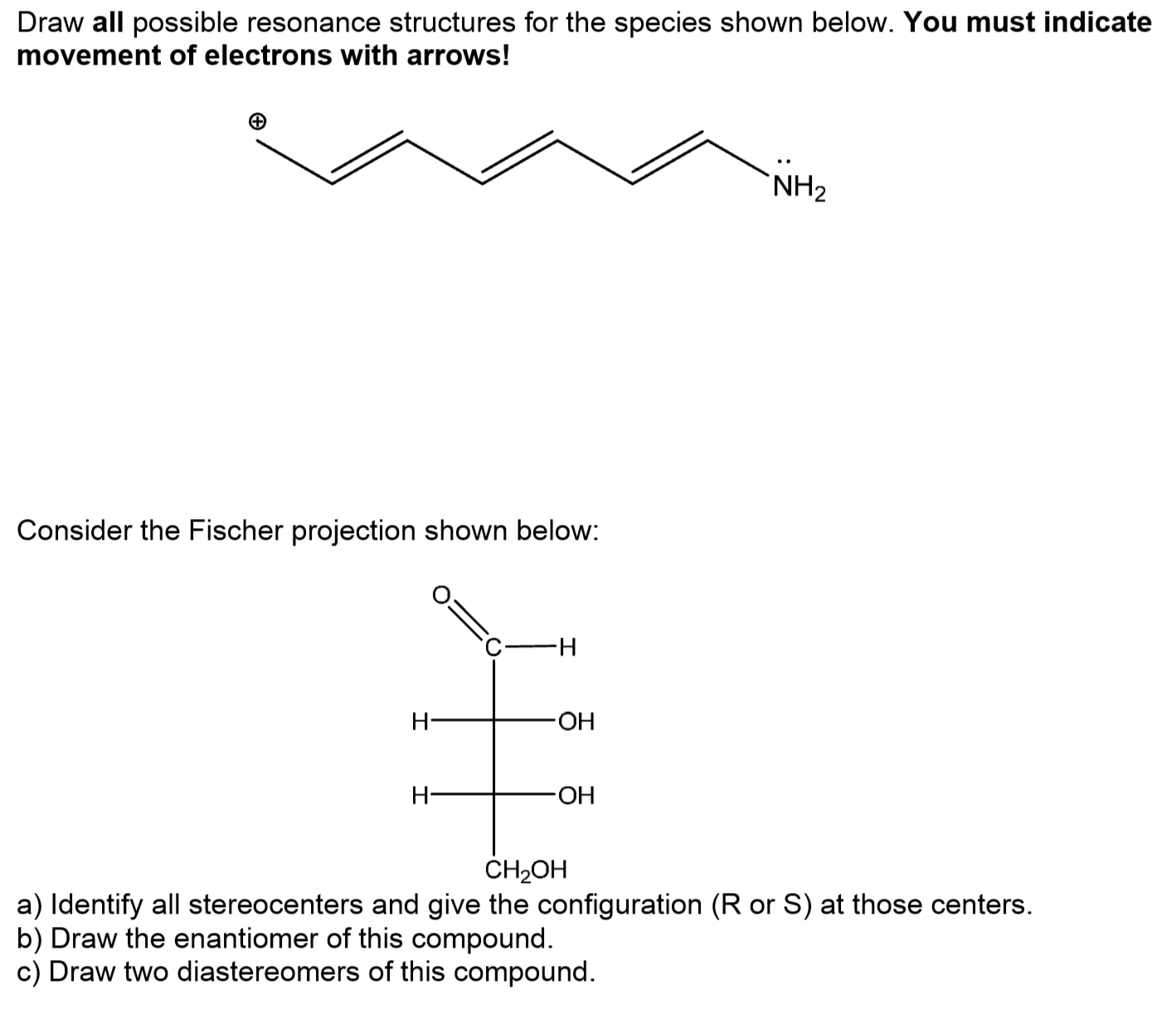Solved Draw all possible resonance structures for the | Chegg.com