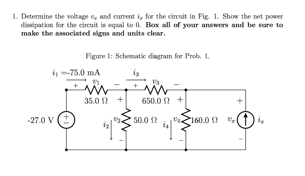 Solved Determine the voltage v_x and current i_x for the | Chegg.com