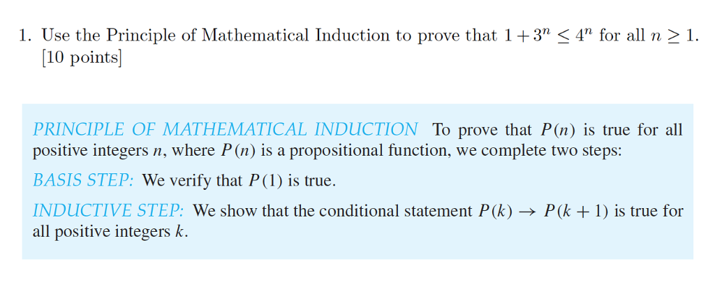 Solved Use The Principle Of Mathematical Induction To Prove