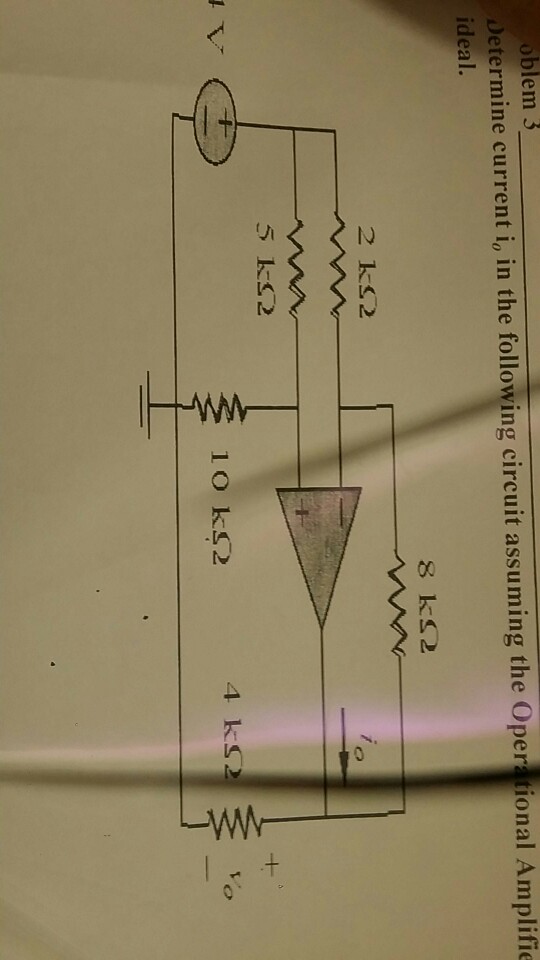 Solved oblem 3 Determine current i, in the following circuit | Chegg.com