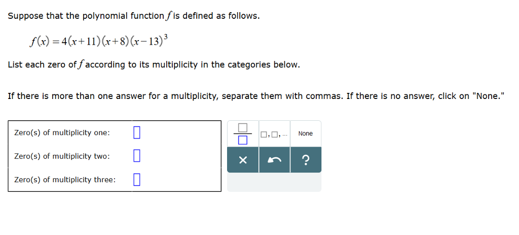 Solved Suppose that the polynomial function fis defined as | Chegg.com