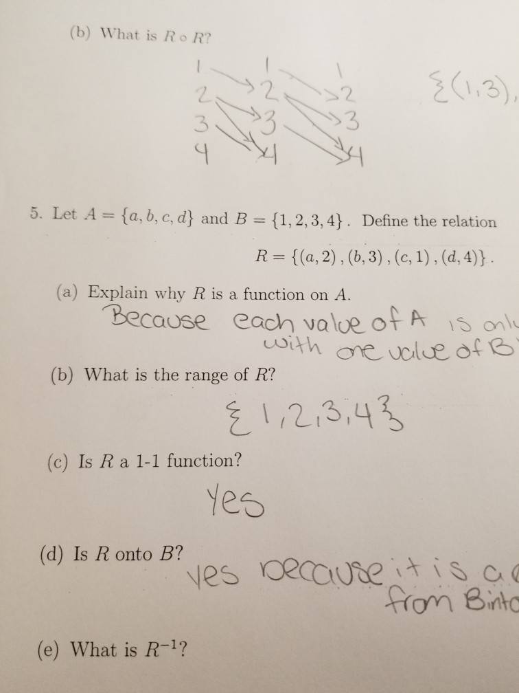 Solved (b) What is Ro R? 1,3 3 3 5. Let A = { a, b, c, d} | Chegg.com