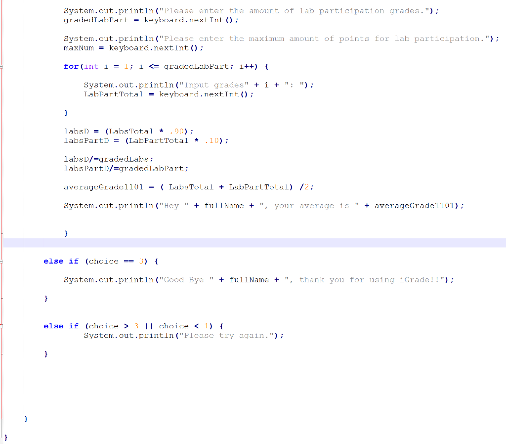 Solved import java.util.Scanner; 6 public class iGrade { | Chegg.com