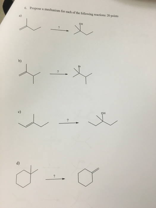 Solved Propose a mechanism for each of the following | Chegg.com