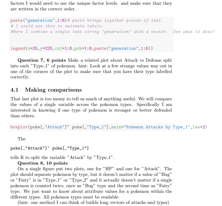 Solved Download the file ”pokemon 2018.csv” data file from | Chegg.com