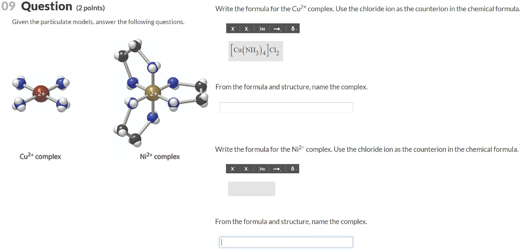 Solved 09 Question (2points) Write the formula for the Cu2+ | Chegg.com