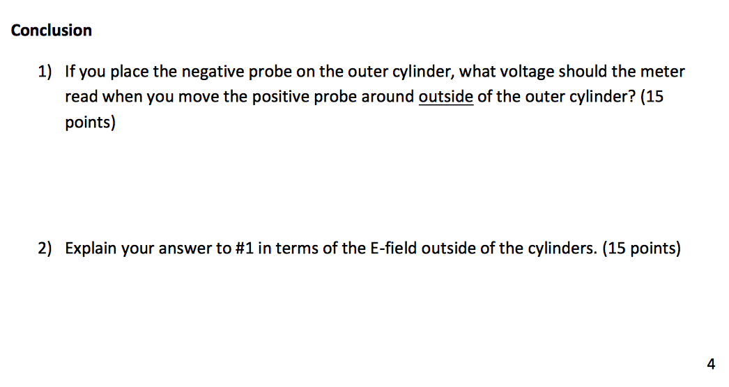 Conclusion 1) If you place the negative probe on the | Chegg.com