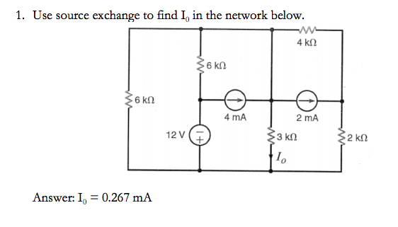 Solved Use source exchange to find Io in the network below. | Chegg.com