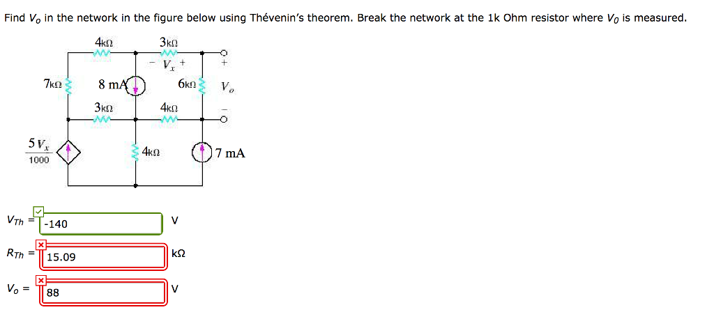 Solved Find Vo in the network in the figure below using | Chegg.com