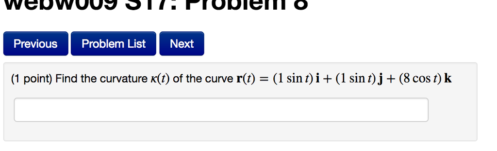 Solved Find the curvature kappa(t) of the curve r(t) = (1 | Chegg.com