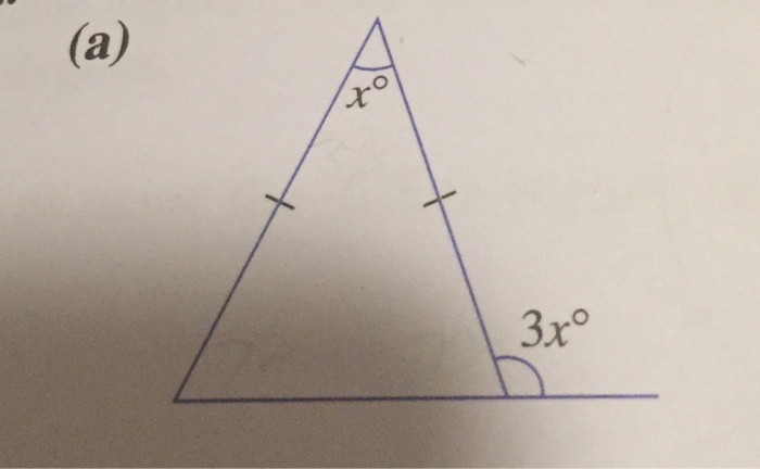 Solved Form an equation in x for each case and solve the | Chegg.com