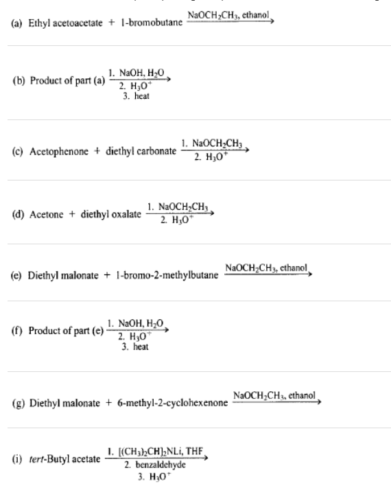Solved NaOCH CH3, ethanol (a) Ethyl acetoacetate + | Chegg.com