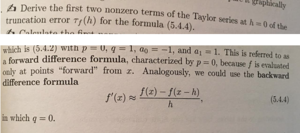 Solved eri truncation error Ty(h) for the formula (5.4.4). C | Chegg.com