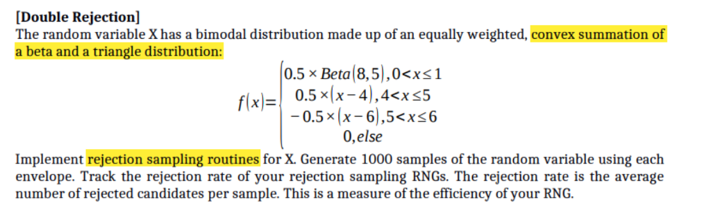 [Double Rejection] The random variable X has a | Chegg.com