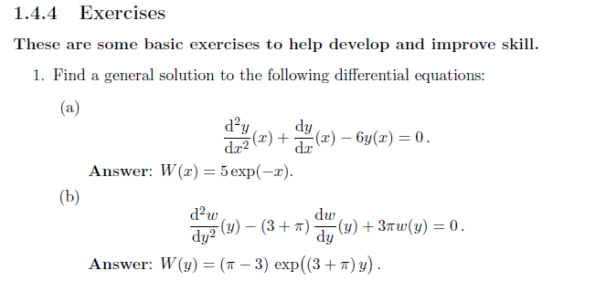 Solved These are some basic exercises to help develop and | Chegg.com