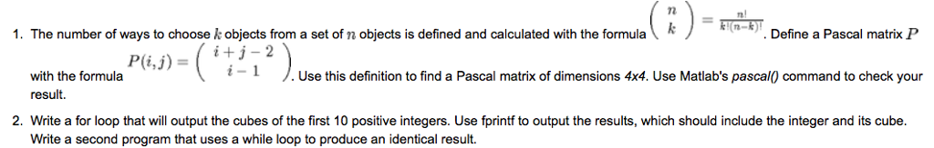 Solved 72 ( k = ㎡ ne a Pascal matrix P 1. The number of ways | Chegg.com