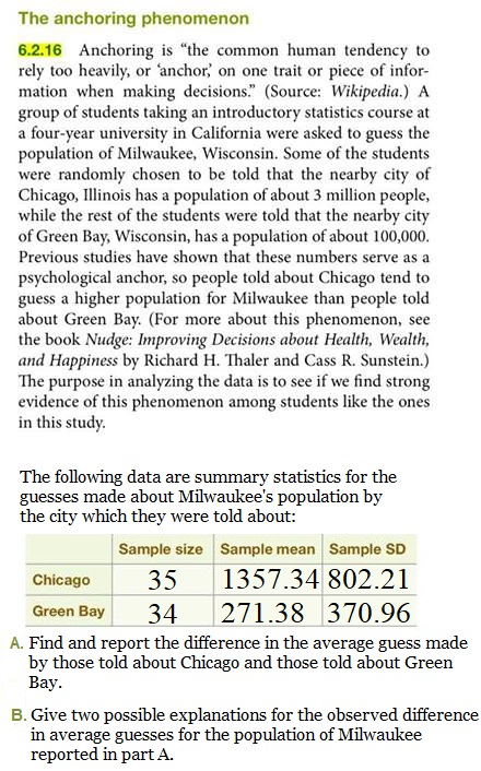 Solved The anchoring phenomenon 6.2.16 Anchoring is "the | Chegg.com