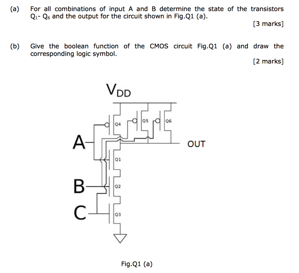 Solved (a) For all combinations of input A and B determine | Chegg.com