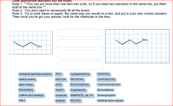 Solved Slide appropriate reactants into the boxes. Note: in | Chegg.com