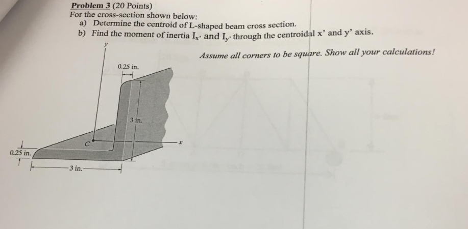 Solved For the cross-section shown below: a) Determine the | Chegg.com