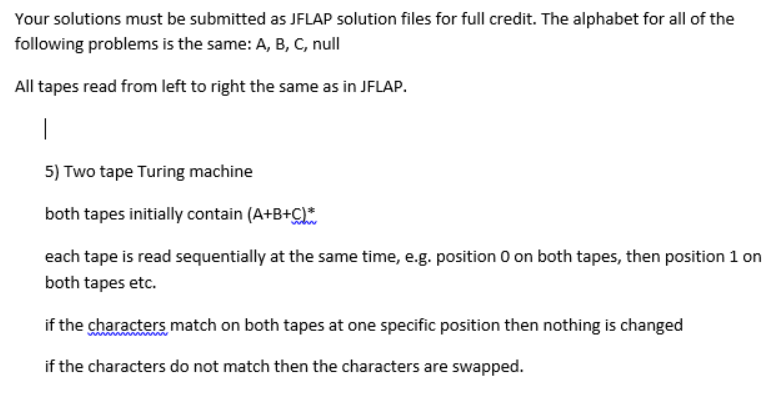 Solved Your solutions must be submitted as JFLAP solution | Chegg.com