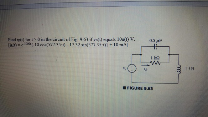 Solved Find ift) for t > 0 in the circuit of Fig. 963 if | Chegg.com