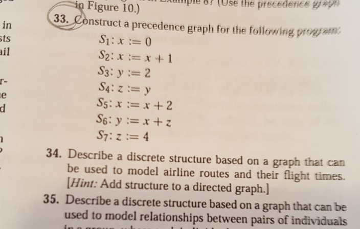 Solved Figure 10.) ipie 8 (Use the precedence g 33, | Chegg.com