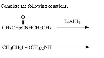 Solved Complete the following equations. | Chegg.com
