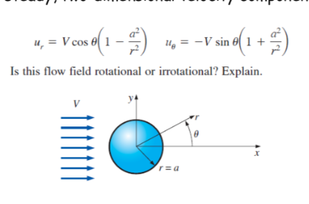 Solved a- Is this flow field rotational or irrotational? | Chegg.com