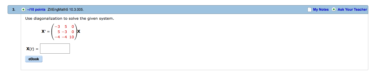 Solved Use diagonalization to solve the given system. | Chegg.com