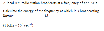 Solved A local AM radio station broadcasts at a frequency of | Chegg.com