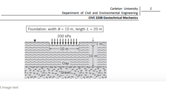 Solved Carleton University Department of Civil and | Chegg.com