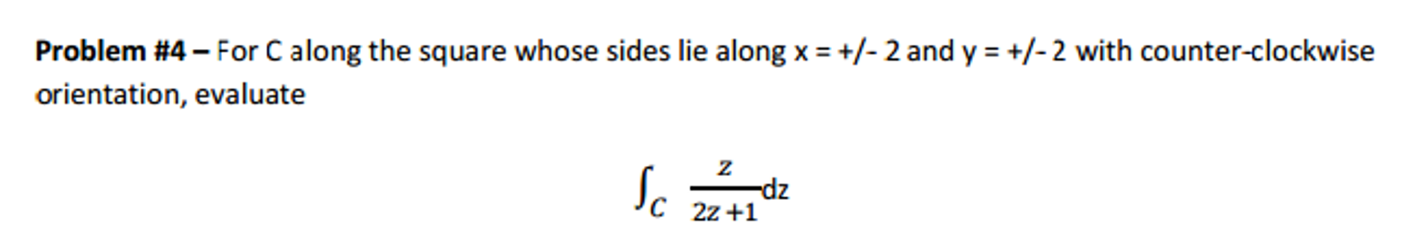 Solved For C along the square whose sides lie along x = +/- | Chegg.com