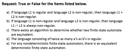 Solved A) If language L1 is regular and language L2 is | Chegg.com