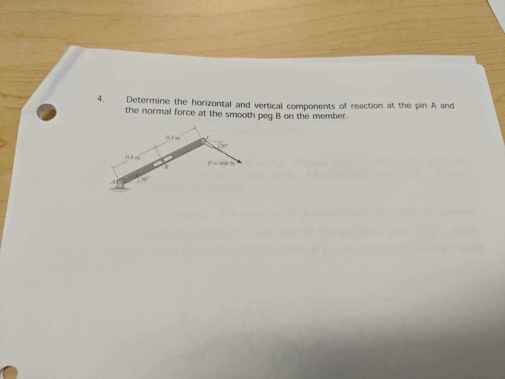Solved Determine the horizontal and vertical components of | Chegg.com