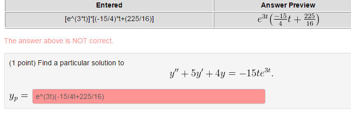 Solved Find a particular solution to Y" + 5y' + 4y = | Chegg.com
