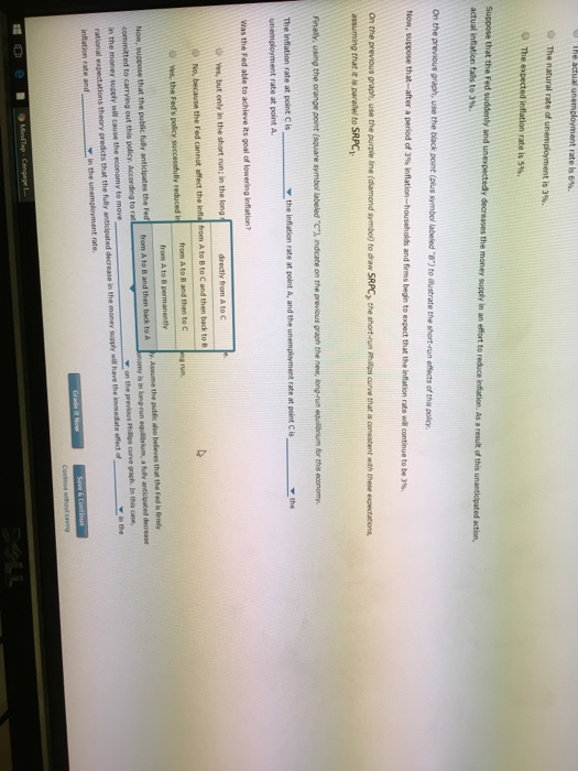 Solved 6. Expectations and the Phillips curve The following | Chegg.com