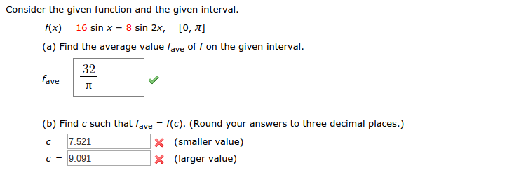 Solved Consider The Given Function And The Given Interval 0065