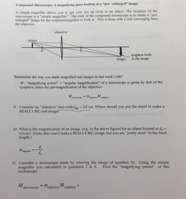 Solved A simple magnifier allows you to get your eye up | Chegg.com