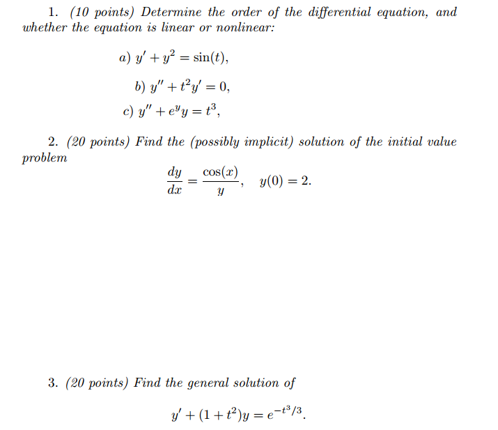 Solved Consider the differential equation dy/dt = f(y), f | Chegg.com